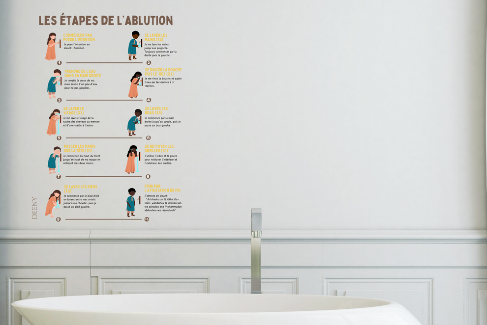 Sticker Étapes de l'Ablution – Deeny
